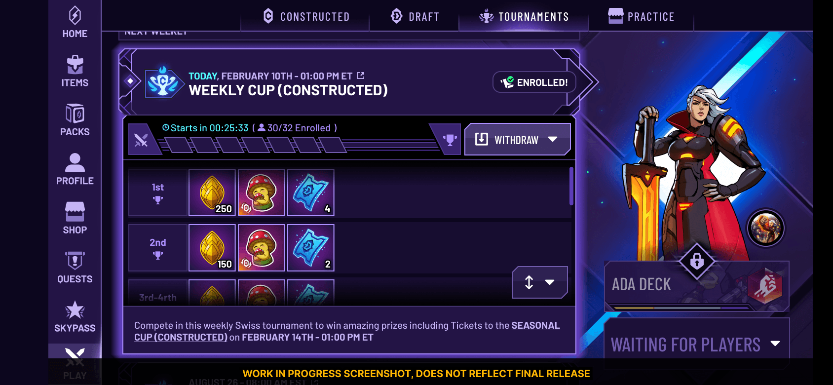 Tournaments - Deep Dive - Skyweaver